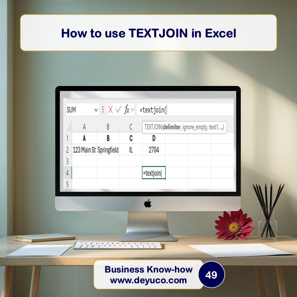 Excel and the TEXTJOIN Function - DeYuCo Academy