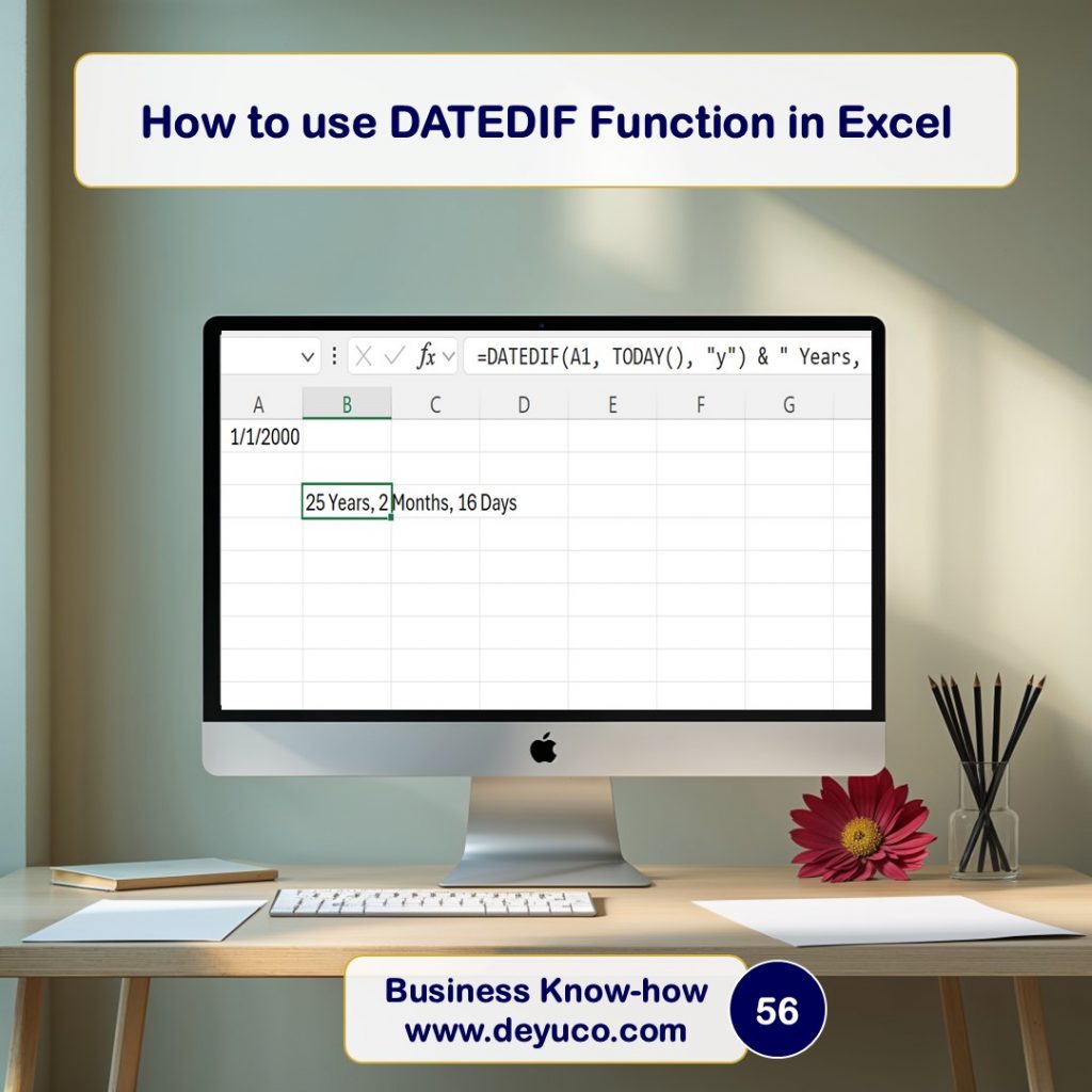 The DATEDIF Function in Excel - DeYuCo Academy