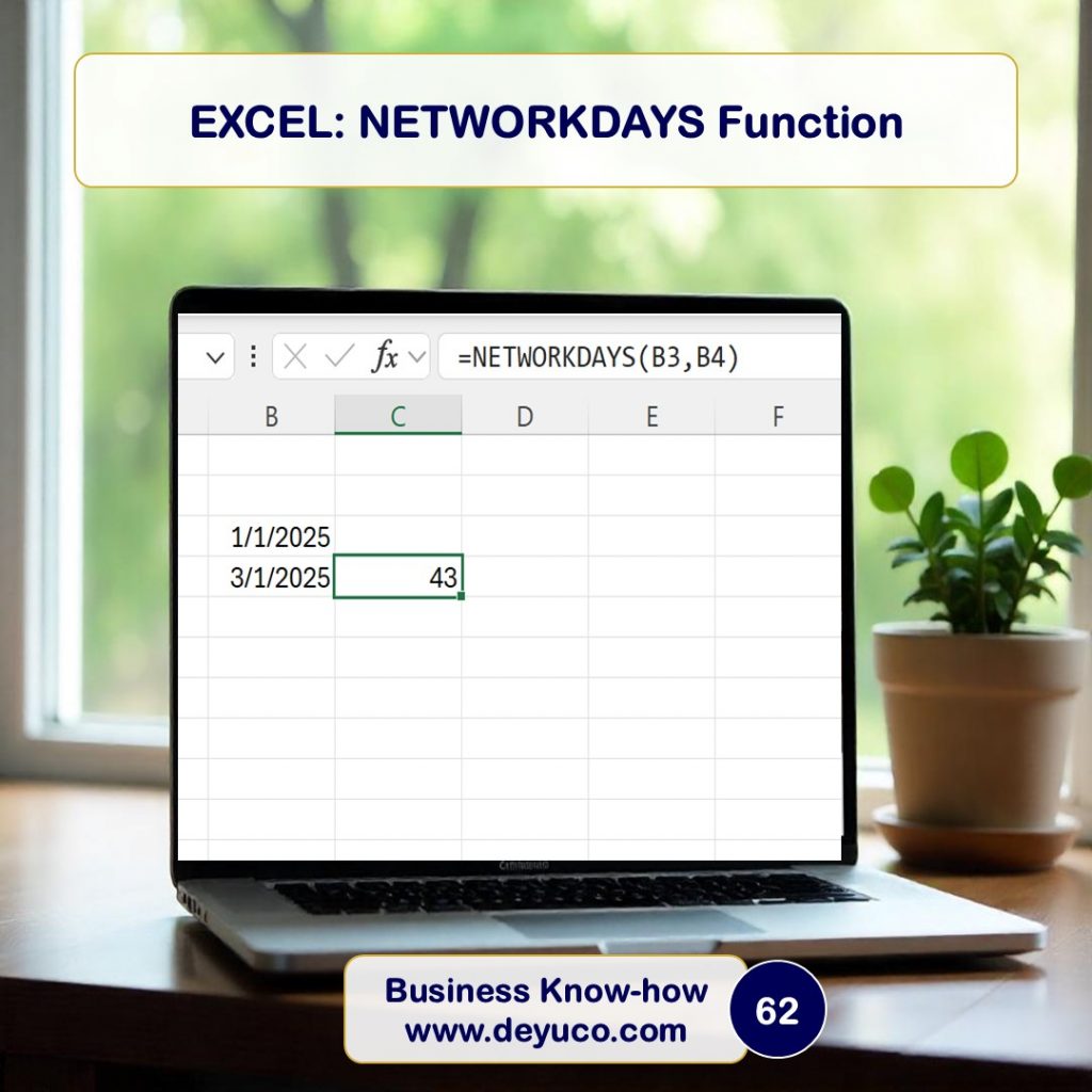 AI-Enhanced NETWORKDAYS Function in Excel - DeYuCo Academy